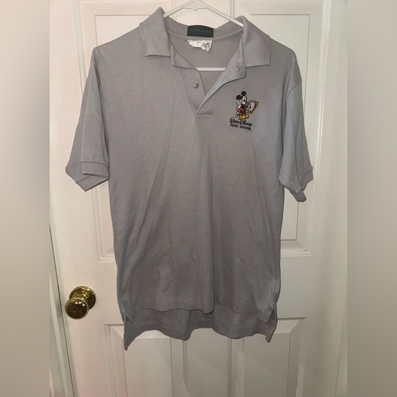 Disney | Shirts | Walt Disney Feature Animation Gray Polo Shirt Outer ...